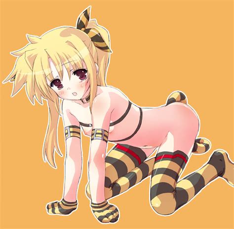 Testa Fate Testarossa Lyrical Nanoha Mahou Shoujo Lyrical Nanoha Seven Arcs Striped Bad Id