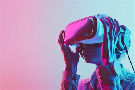 Premium Photo Virtual Reality Headset And Hand Controllers A Person