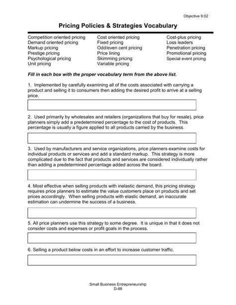 Competition Oriented Pricing