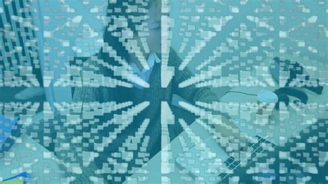 Animation Of Asian Woman Using A Computer Over Floating Computer Files