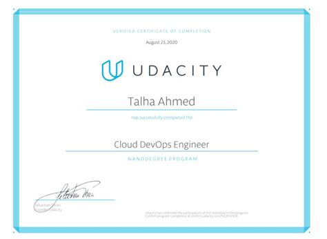 Talha Ahmed On Linkedin Udacity Devopsengineer