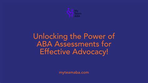 How To Use Aba Assessment Results To Advocate For Services