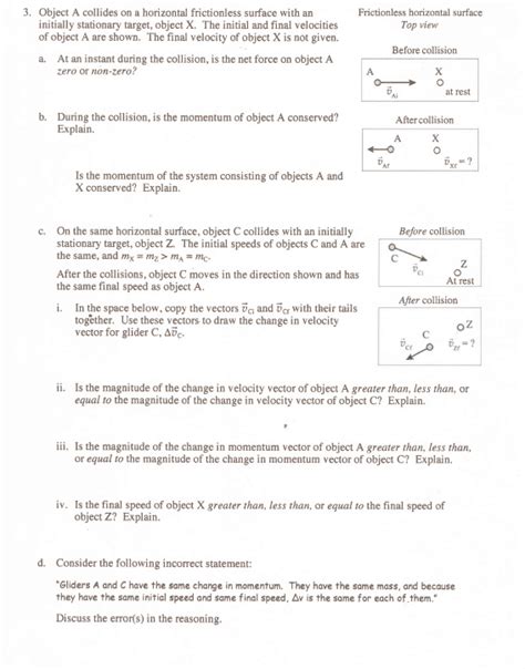 solved object a collides on a horizontal frictionless