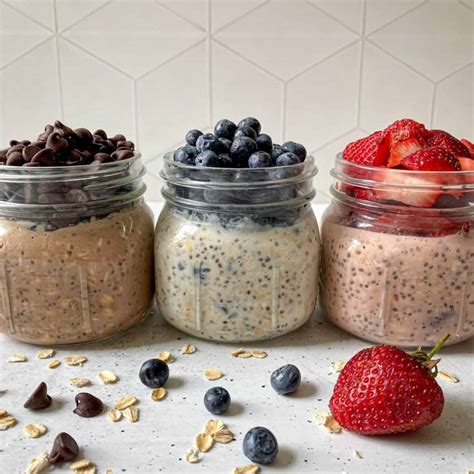 High Protein Overnight Oats 35 Grams Of Protein Happy Honey Kitchen