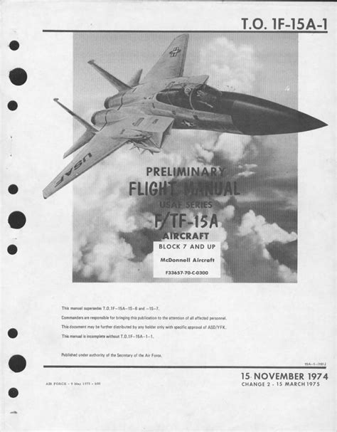 Mcdonnell Douglas F 15 Eagle Flight Manuals