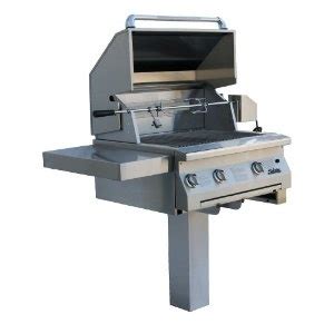 Solaire Inch InfraVection Propane In Ground Post Grill With Rotisserie Kit Stainless Steel
