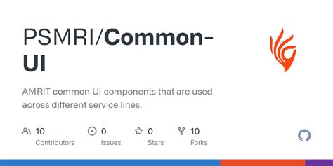 Github Psmricommon Ui Amrit Common Ui Components That Are Used Across Different Service Lines