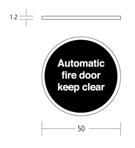 8447s Modric® Self Adhesive ‘automatic Fire Door Keep Clear Sign