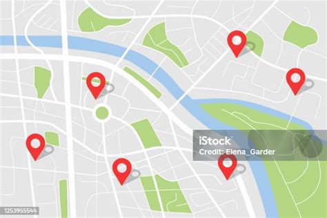 แผนที่เมืองสําหรับเส้นทาง Gps การนําทางบนถนนแบบเวกเตอร์ แผนถนน