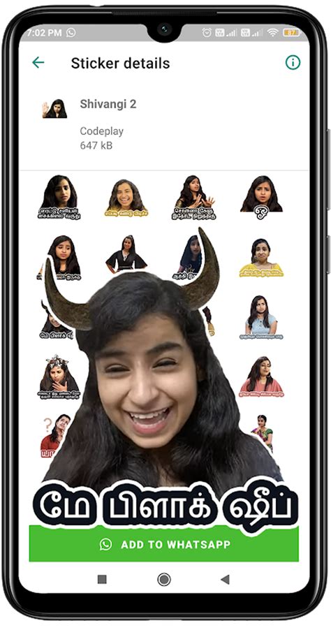 Android 용 Sivaangi Alice Shivangi Sticker Cook With Comali Apk 다운로드