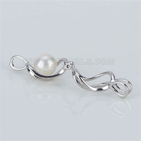 Wholesale 925 Sterling Silver Twisted Pearl Locket Pendant Necklace Lp