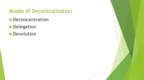 decentralization devolution and deconcentration