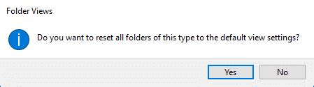 Reset Folder View Settings To Default In Windows 10 TechCult