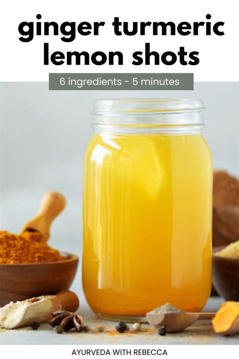 Ginger Turmeric Lemon Shots Ayurveda With Rebecca Recipe Lemon