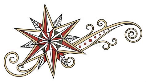Compass Rose Swirl Navigational And Decorative Element Vector Design Generative Ai Stock Vector