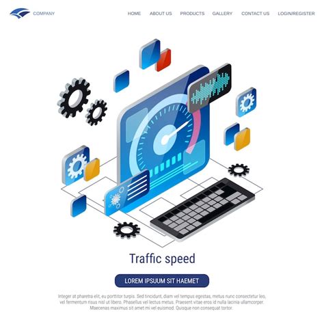 Premium Vector Traffic Speed 3d Isometric Vector Concept Illustration