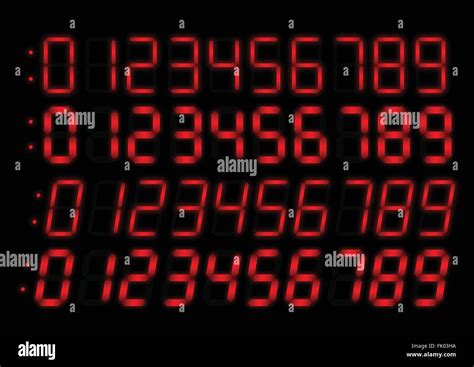 Clock Radio Red Numbers Stock Vector Image And Art Alamy