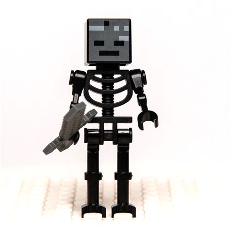 Lego Minecraft Minifigures Black Wither Skeleton Straight Arms Min