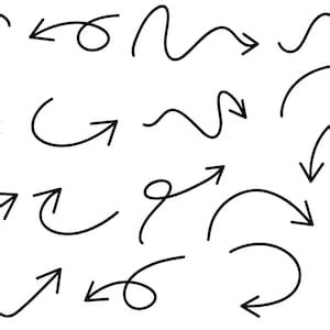 Handgezeichnete Pfeil SVG Bundle Wand Dekor Digitale Pfeile Zeichnungen