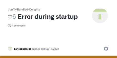 Error During Startup · Issue 6 · Pouffybundled Delights · Github