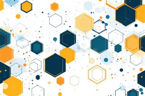 Hexagons Pattern Geometric Abstract Background With Simple Hexagonal