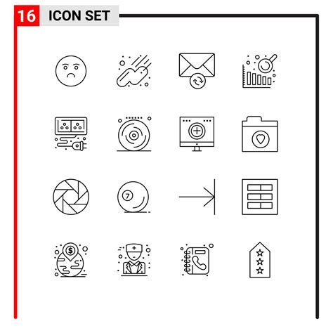 Set Of 16 Commercial Outlines Pack For Celebration Energy Message Element Adapter Editable