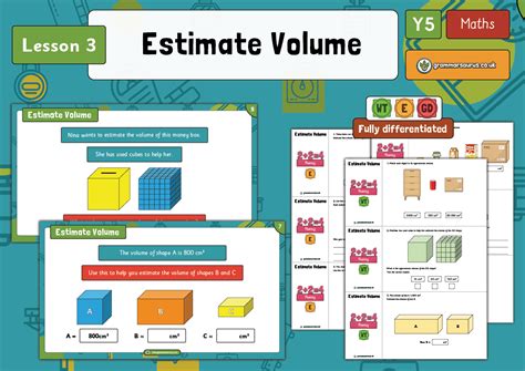 Year 5 Volume Estimate Volume Lesson 3 Grammarsaurus