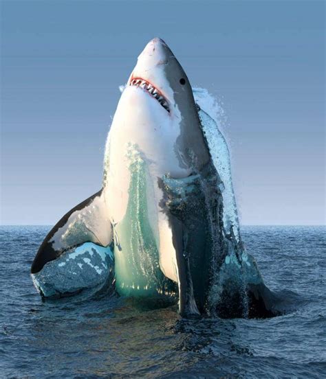 Psbattle A Basking Great White Shark In The Ocean Rphotoshopbattles