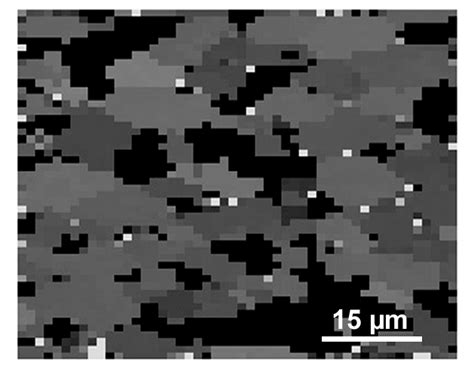 Ebsd Orientation Map Of The Si Film Shown In Fig 2 Gray Regions