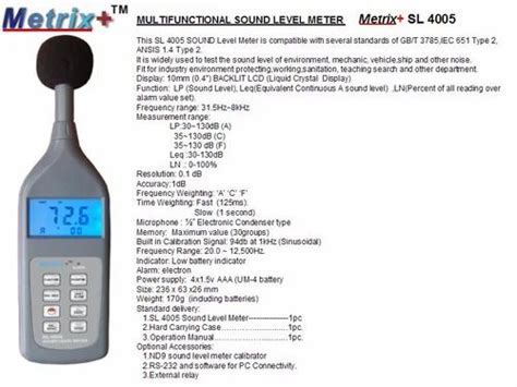 Sound Level Meter Sound Level Meter Manufacturer From Indore