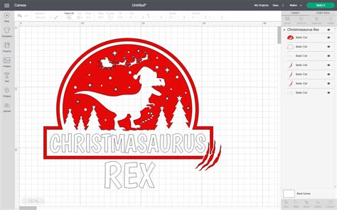 Christmasaurus Rex SVG Funny Christmas Svg T Rex Svg Etsy