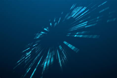 Premium Photo 3d Rendering Blue Diverging Technological Lines