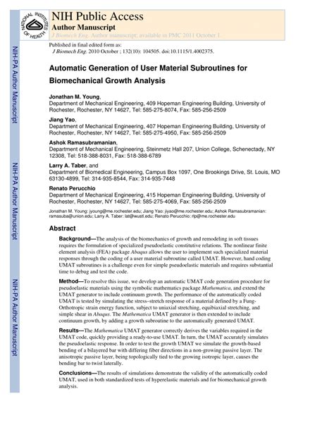pdf automatic generation of user material subroutines for