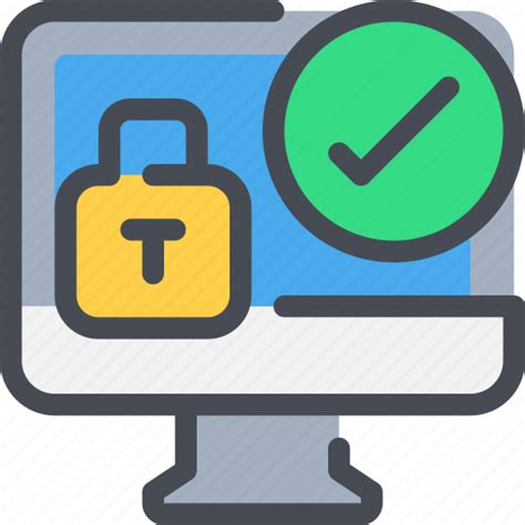 Computer Padlock Protection Secure Security Icon Download On Iconfinder