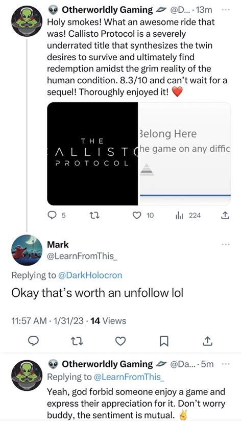 👽 Otherworldly Gaming 🛸 On Twitter Unfollowed Because I Really