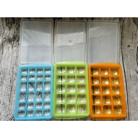 『免運』韓國製 Bebelock S號 副食品 Pe材質 分裝盒 藍色 綠色 橘色 二手 三入一組 蝦皮購物