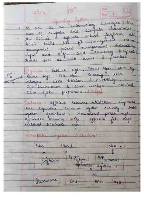 SOLUTION Operating System Handwritten Notes Studypool