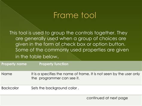 Toolbox And Its Properties In The Visual Basic Pptx