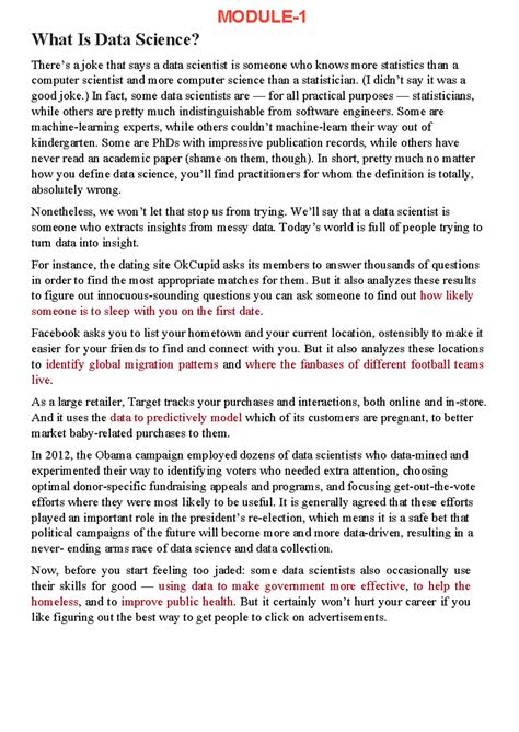 Vtucode Summary M Sc Ed Chemistry MODULE What Is Data Science Theres A Joke That Says A