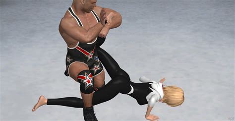 Kurt Angle Applies Anklelock On Spider Gwen 4 By E Ryona On Deviantart