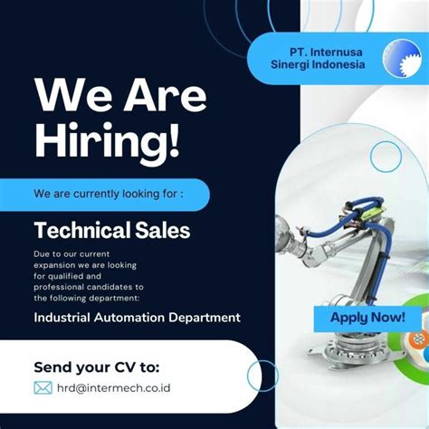 Lowongan Kerja Technical Sales Di PT Internusa Sinergi Indonesia JakartaKerja