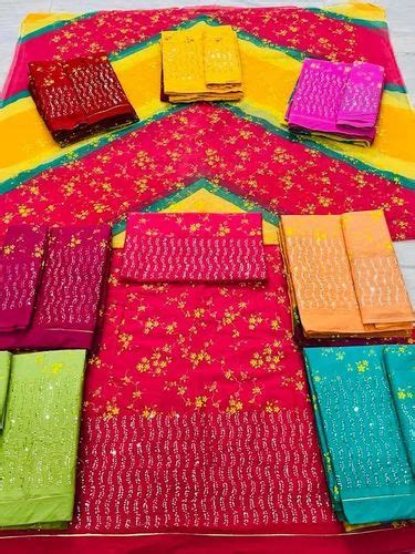 Sequins Foil Print Sequence Work Rajputi Poshak At Rs Piece In Bikaner
