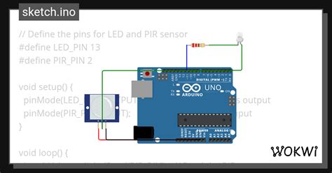 A Passive Infrared Pir Sensor To Detect Movement Wokwi Esp32 Stm32 Arduino Simulator