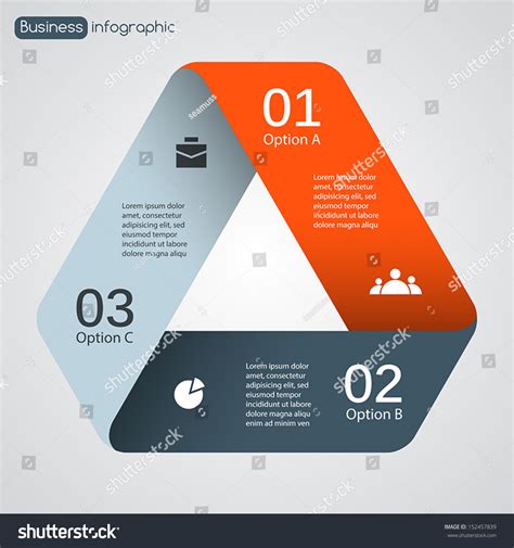 Vector Triangle Infographic Template Diagram Graph Stock Vector