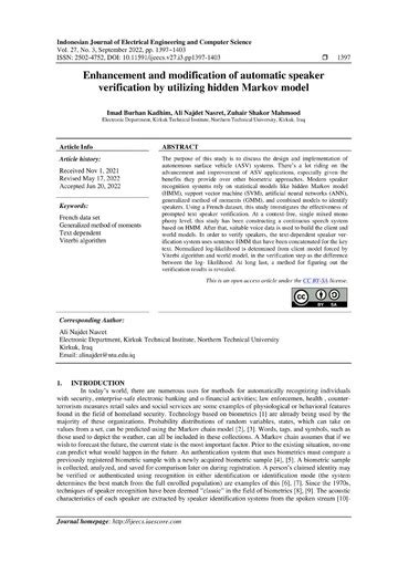 Enhancement And Modification Of Automatic Speaker Verification By