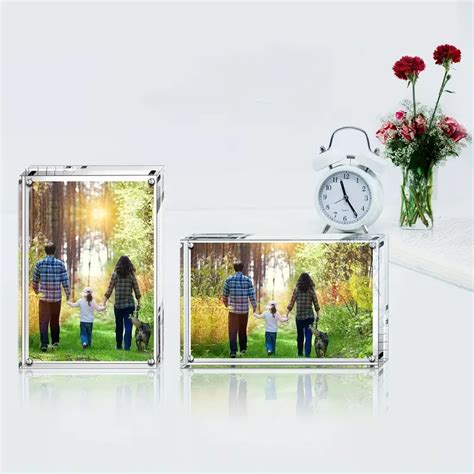 Acrylic Picture Frames Clear Magnetic Photo Frame Wall Mount Temu
