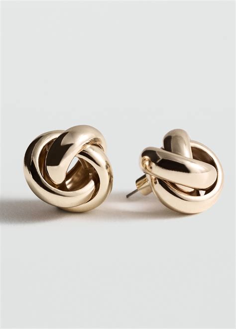 Intertwined Hoop Earrings Women Mng Australia