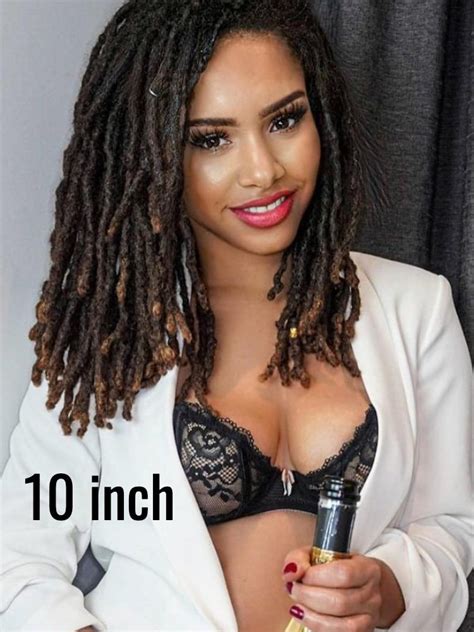 10 Inch Loc Extensions Human Hair Small Pencil Locs