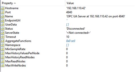 matlab client cannot connect to open62541 opcua server · issue 2010
