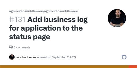 Add Business Log For Application To The Status Page · Issue 131